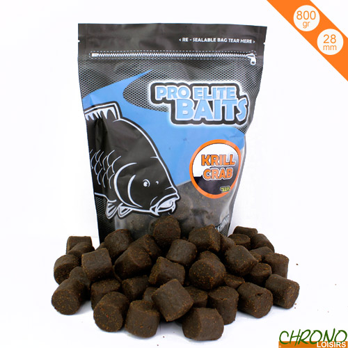 Pellets pro elite baits krill crab 28mm 800g – Chrono Carpe